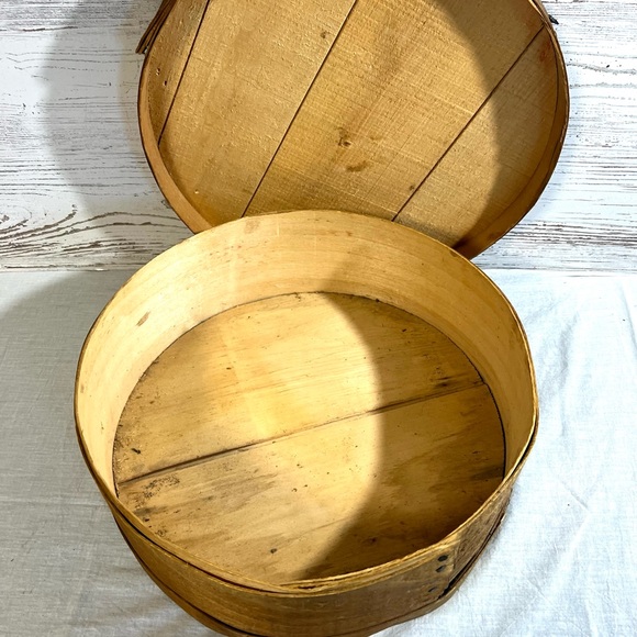 Accents | Vintage Wood Cheese Box Round Storage Decor | Poshmark